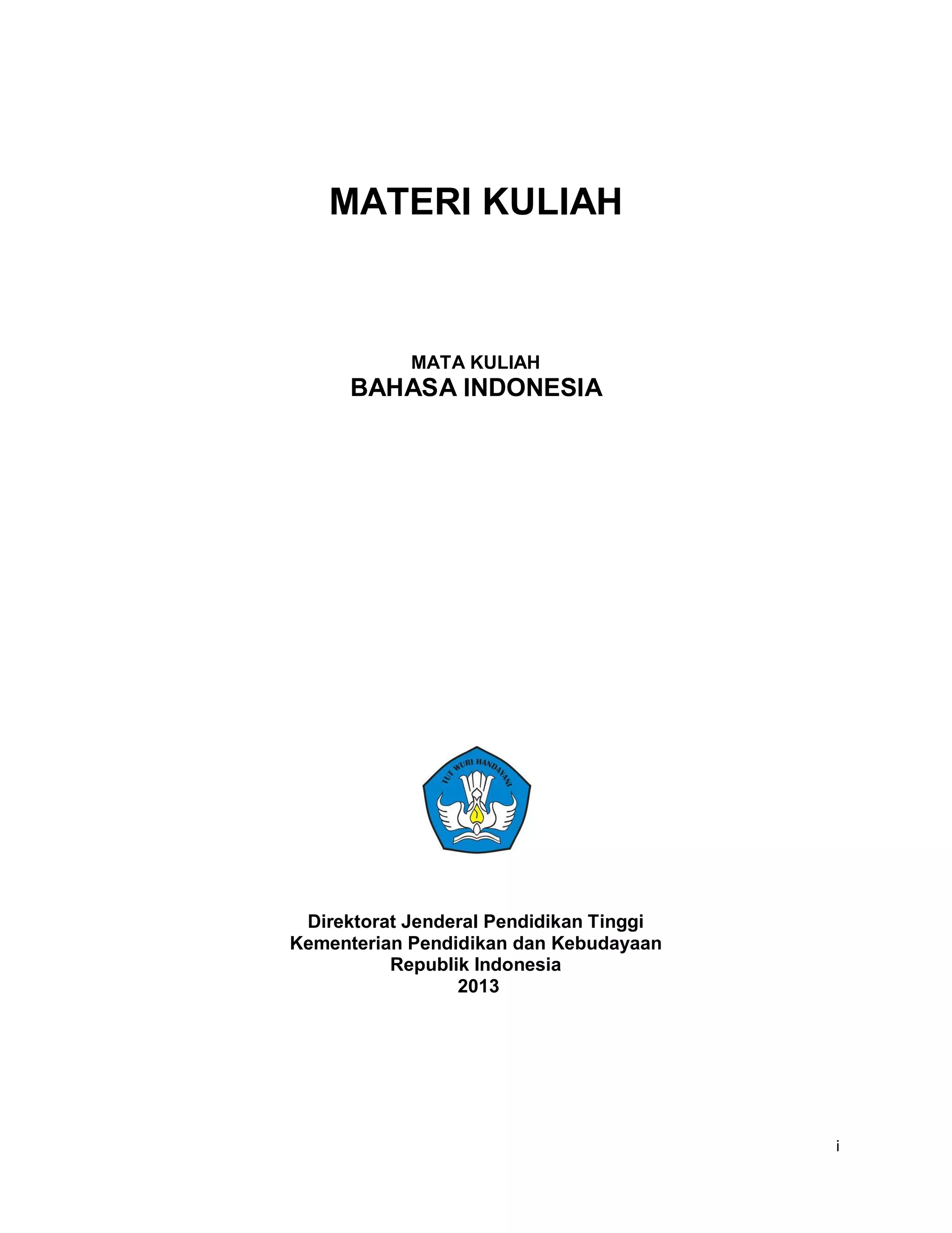 Buku modul-kuliah-bahasa-indonesia | PDF