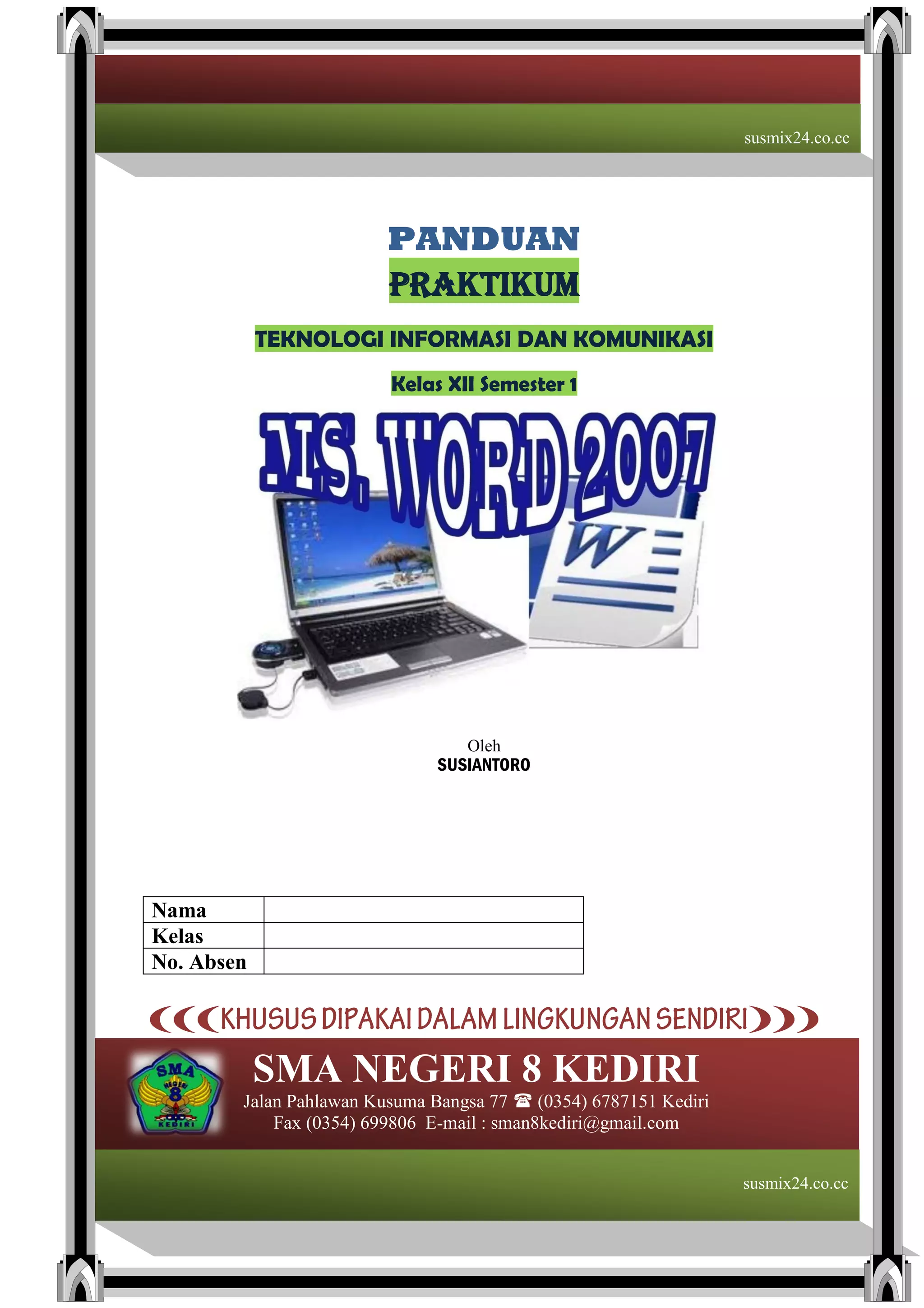 Buku panduan-praktikum-ms-word-20072 | PDF