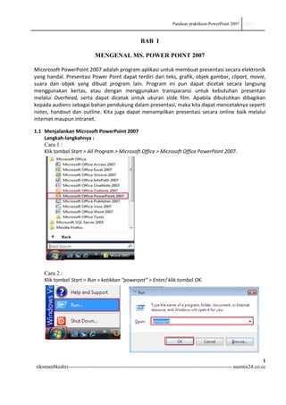 Buku panduan-praktikum-powerpoint 2007 | PDF