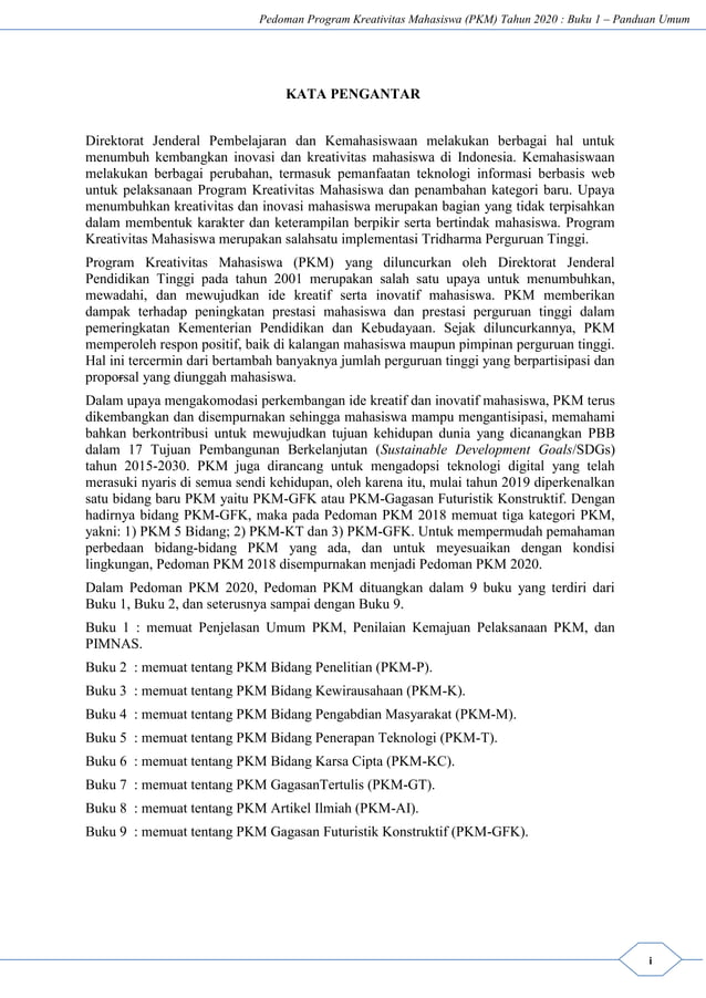 Buku pedoman-pkm-2020 | PDF