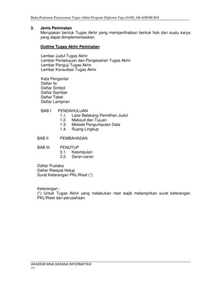 Buku Pedoman TA D3 | PDF