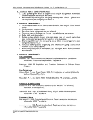 Buku Pedoman TA D3 | PDF