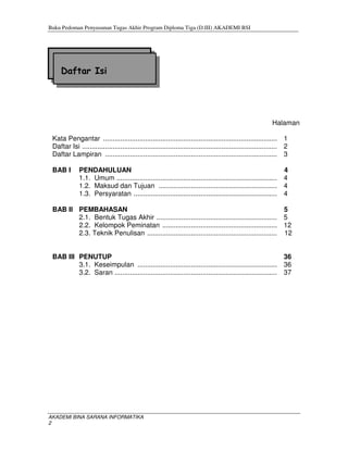 Buku Pedoman TA D3 | PDF