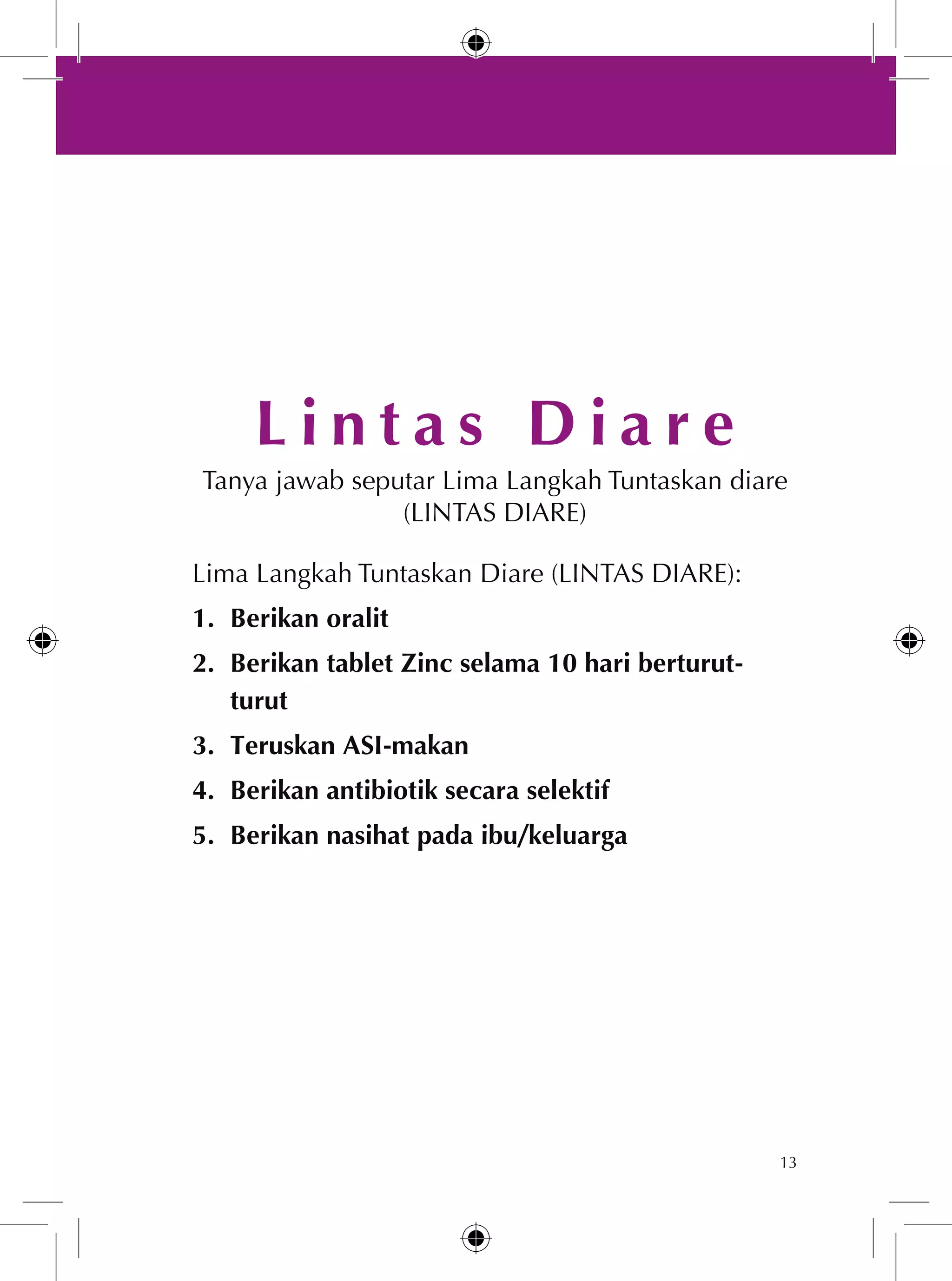 Buku Saku Lintas Diare, edisi-2011 | PDF