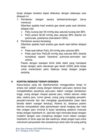 Buku terapi-oksigen-perawat-ugd-rsrwm-(wong) | PDF