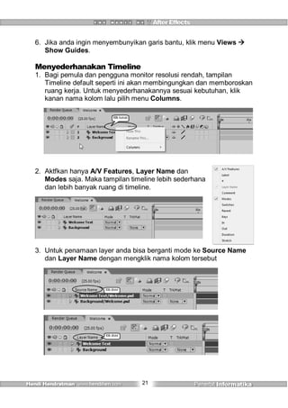 Tutorial After Effects 'The Magic of Adobe After Effects' | PDF