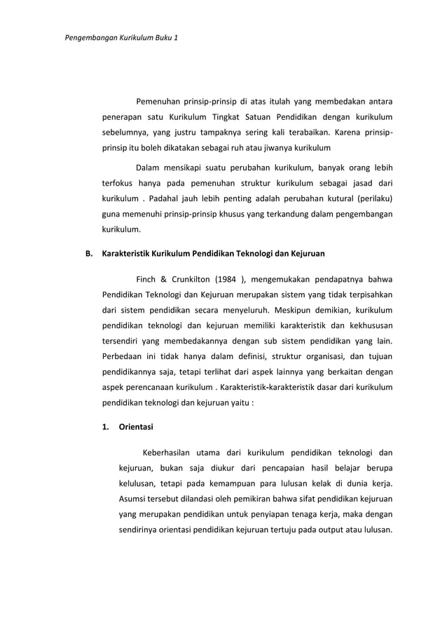 Buku 1 makalah pengembangan kurikulum mpl | PDF