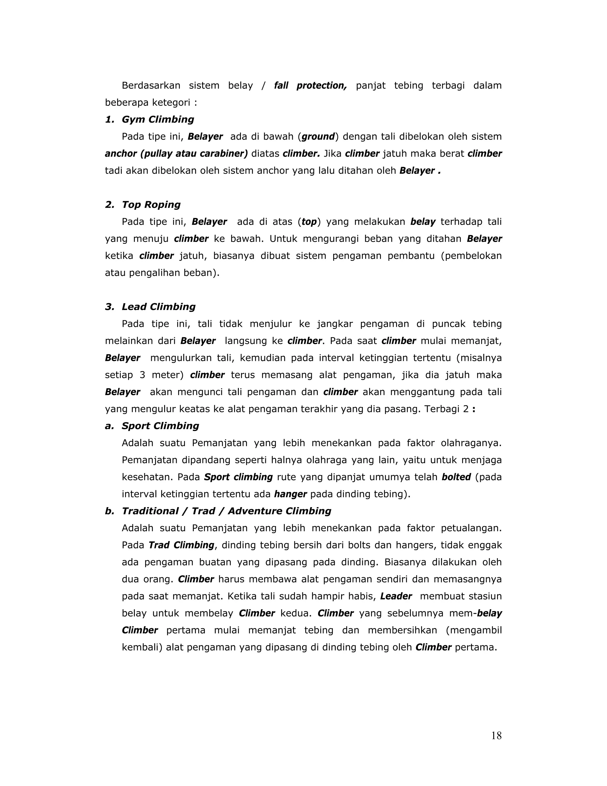 DIKTAT PANJAT TEBING (ROCK CLIMBING) ASTACALA - Bagian 2 Klasifikasi ...