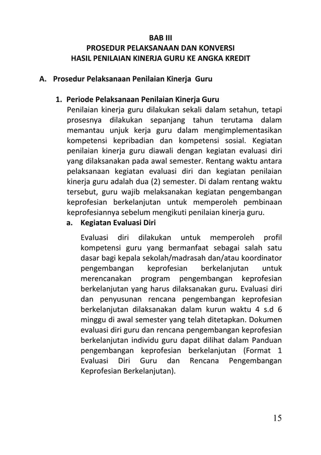 Penilaian Kinerja Guru ( PKG ) | PDF