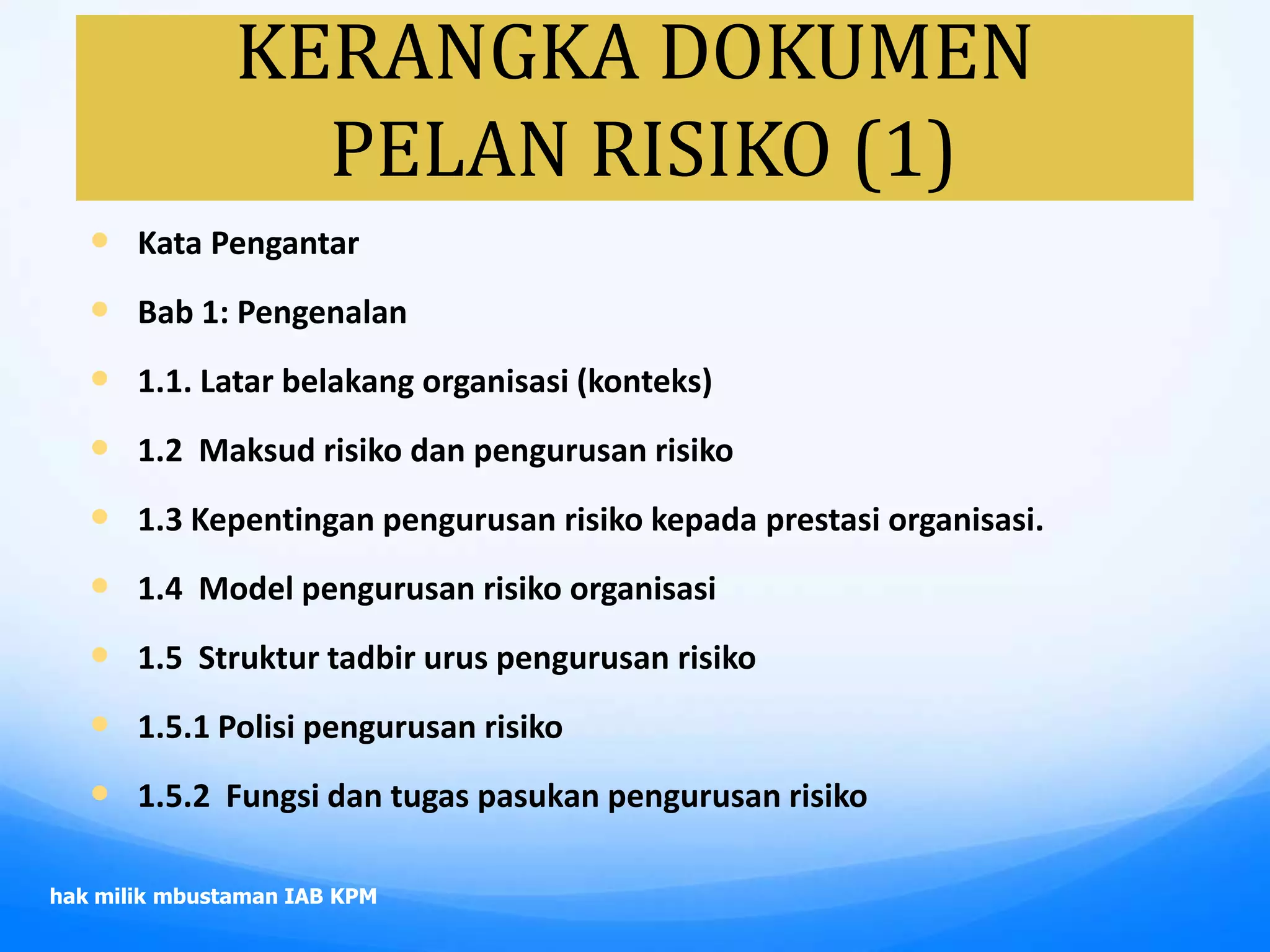 Pengurusan Risiko | PDF
