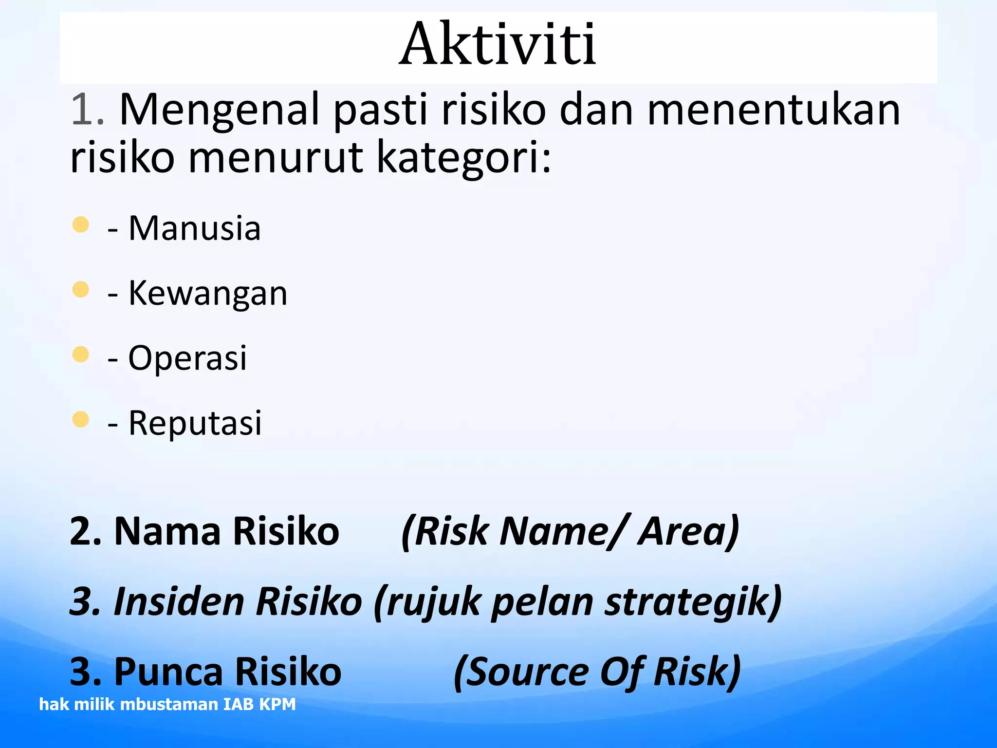 Pengurusan Risiko | PDF