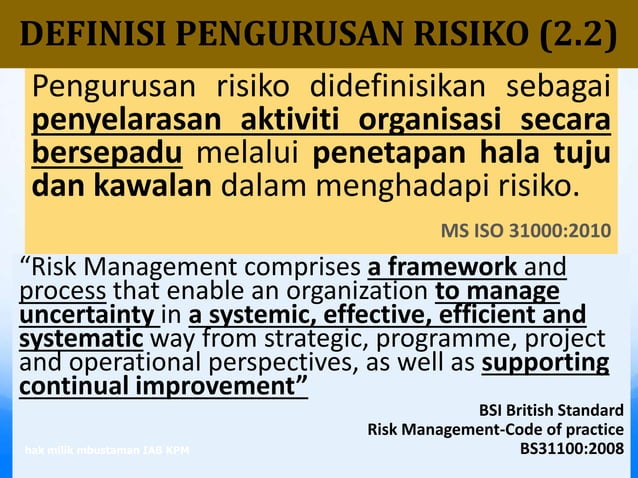 Pengurusan Risiko | PDF
