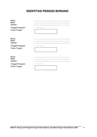 Buku 3 b borang institusi pengelola program diploma | PDF