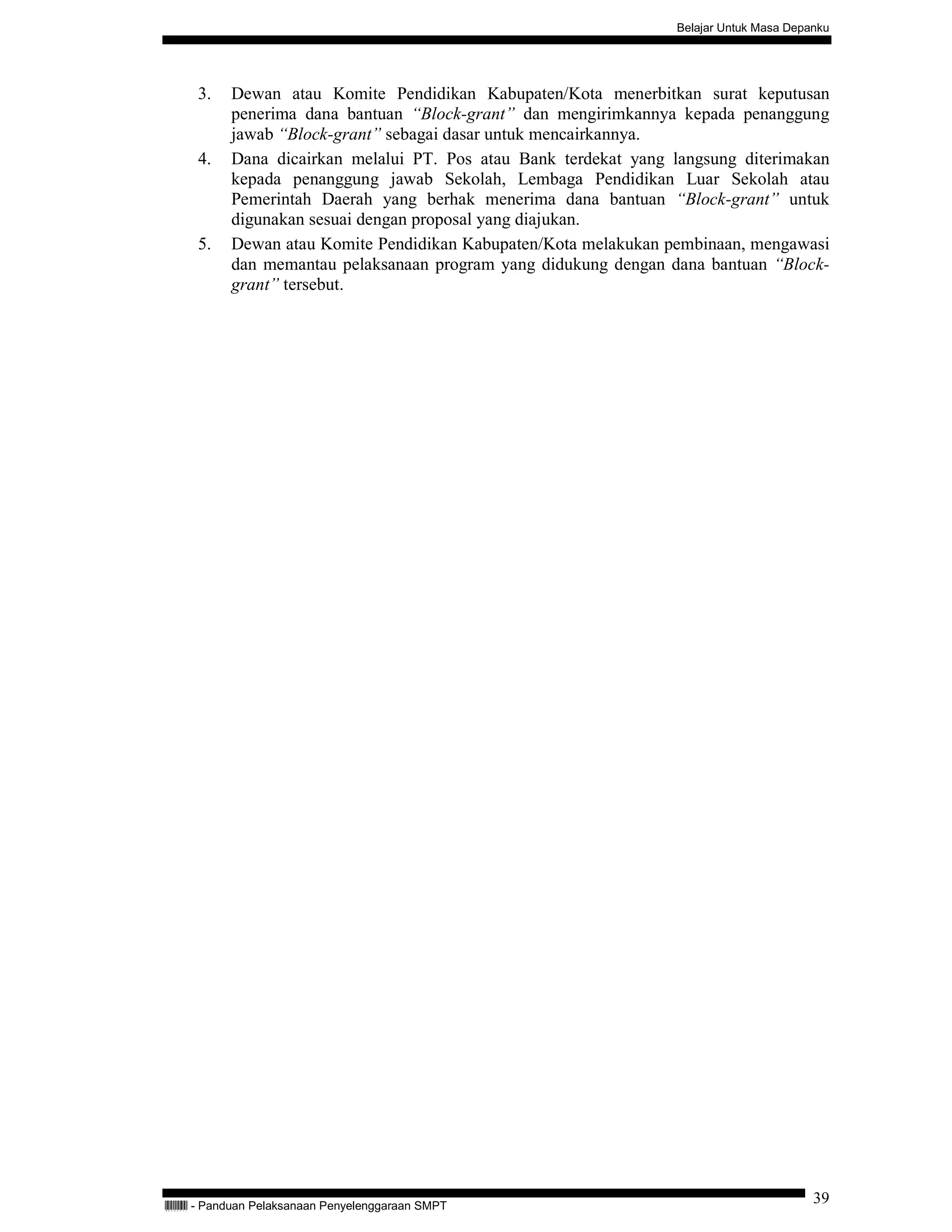 Buku 9 panduan pelaksanaan program pendidikan keterampilan bagi siswa smp terbuka, siswa smp di ...