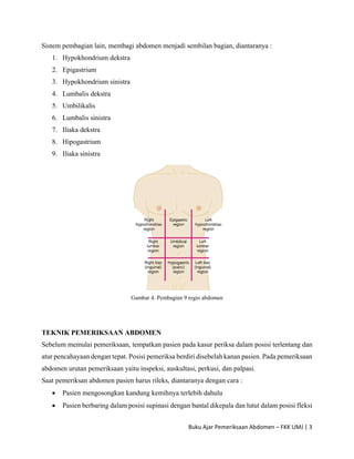 pemeriksaan fisik abdomen keterampilan fisk dasar | PDF