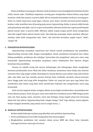 Buku ajar hypnoteaching 2013 revisi | PDF