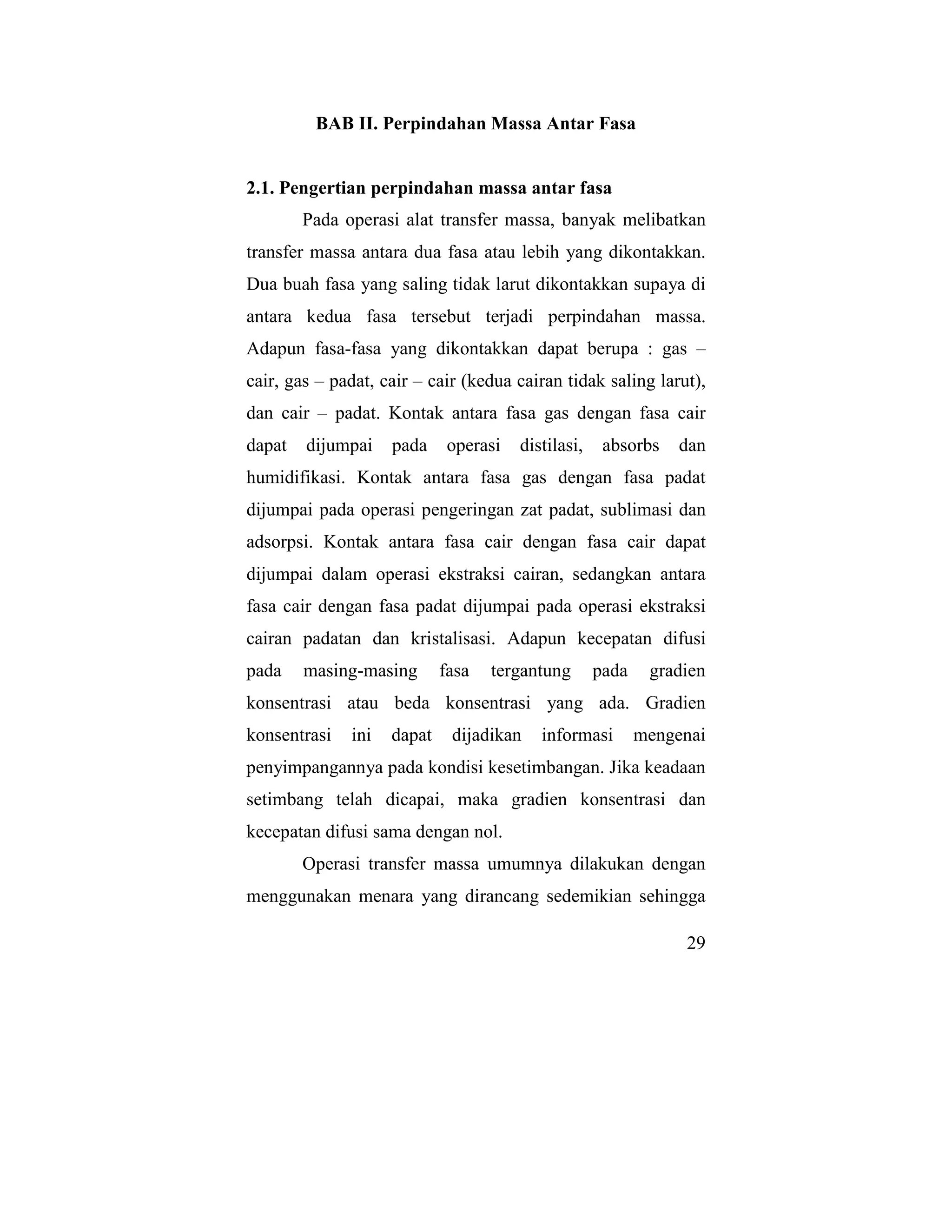 Transfer Massa dan Panas Teknik Kimia Industri | PDF
