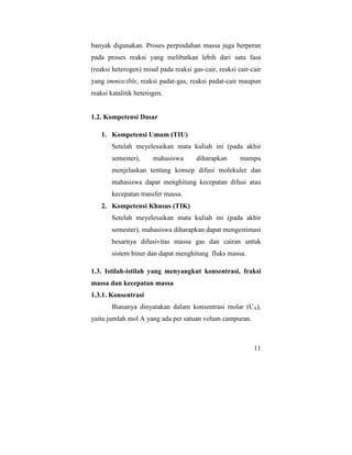 Transfer Massa dan Panas Teknik Kimia Industri | PDF