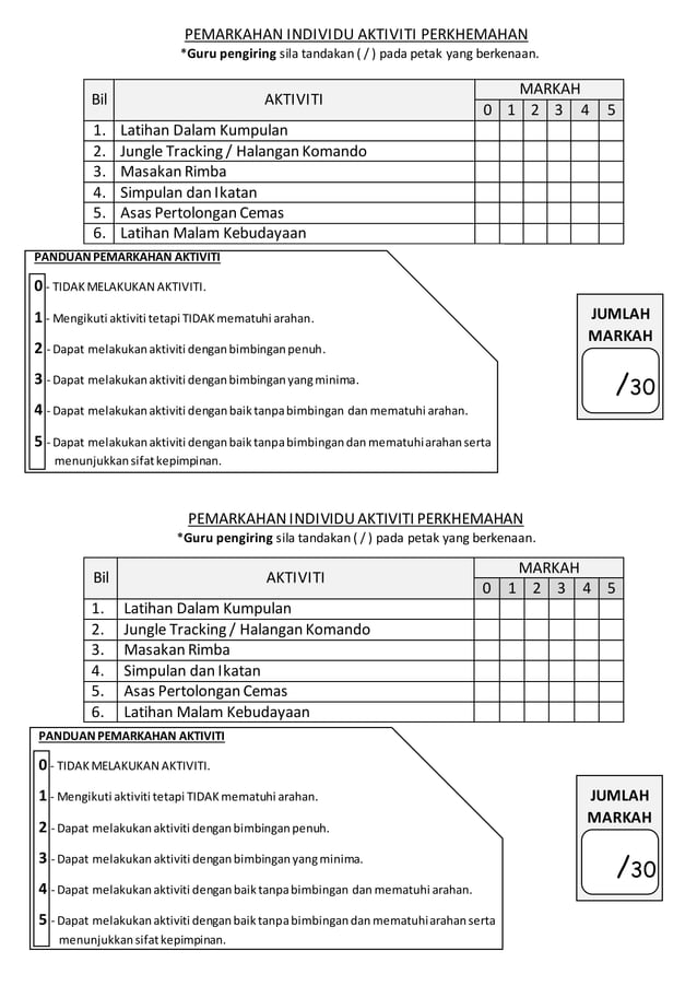 Buku aktiviti perkhemahan | DOCX