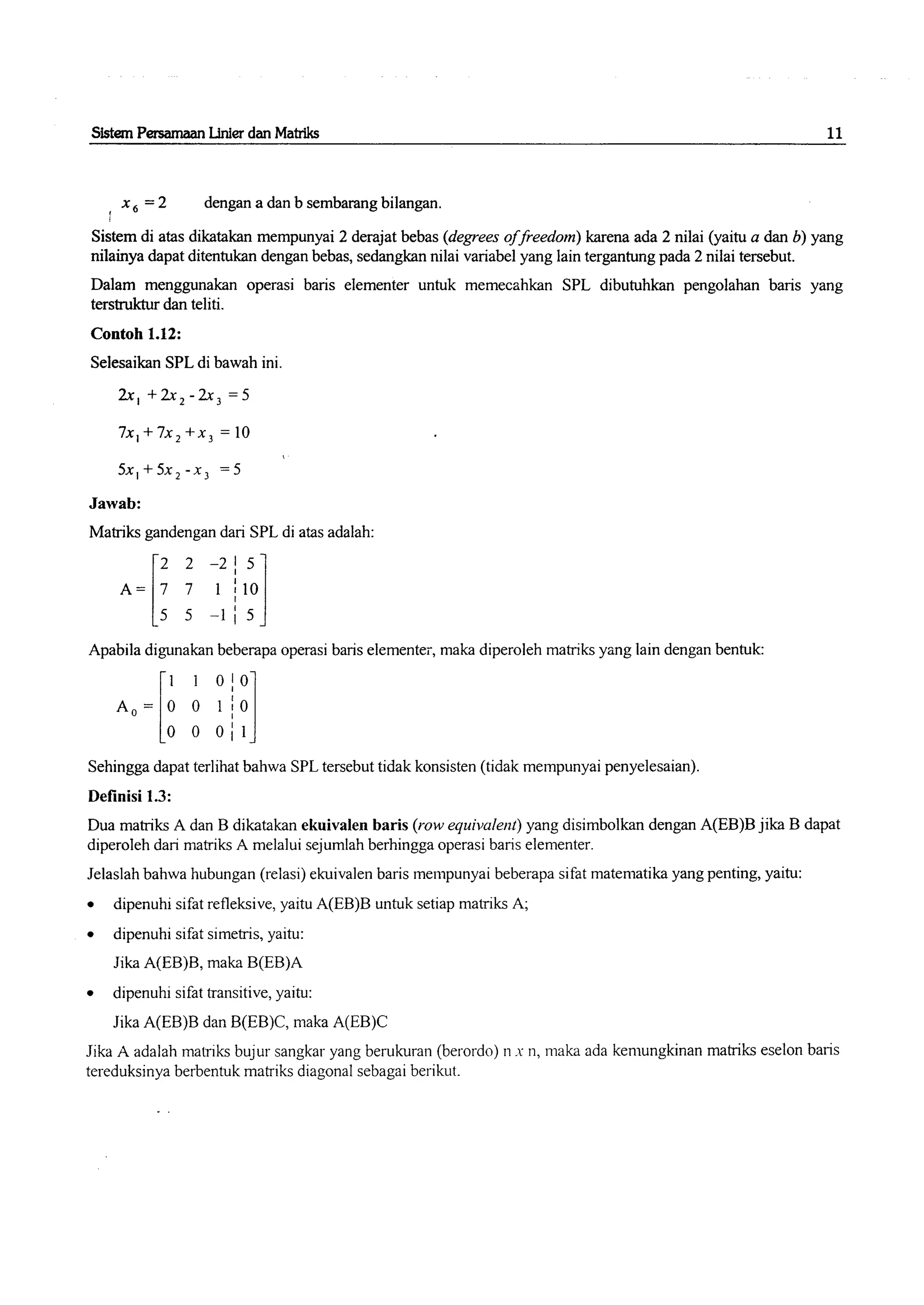 Buku aljabar linear dasar | PDF