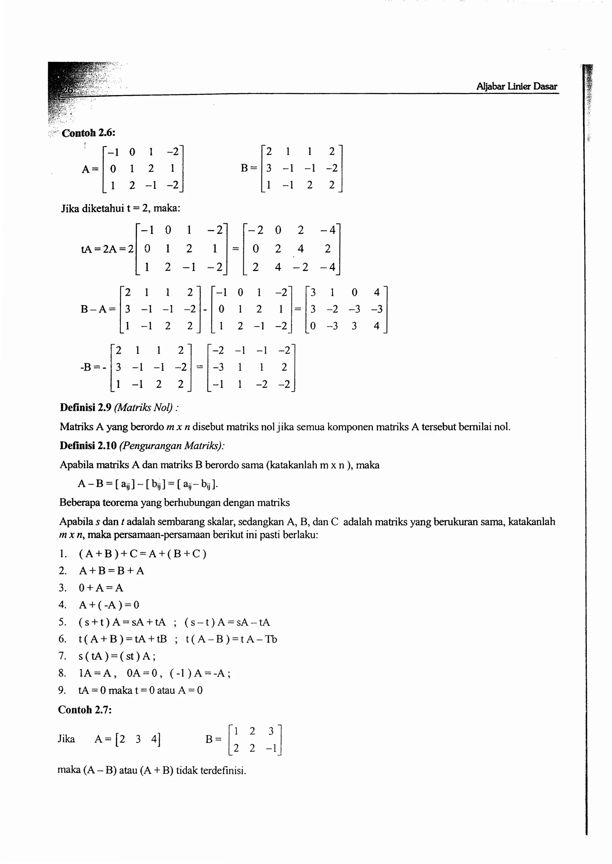 Buku aljabar linear dasar | PDF