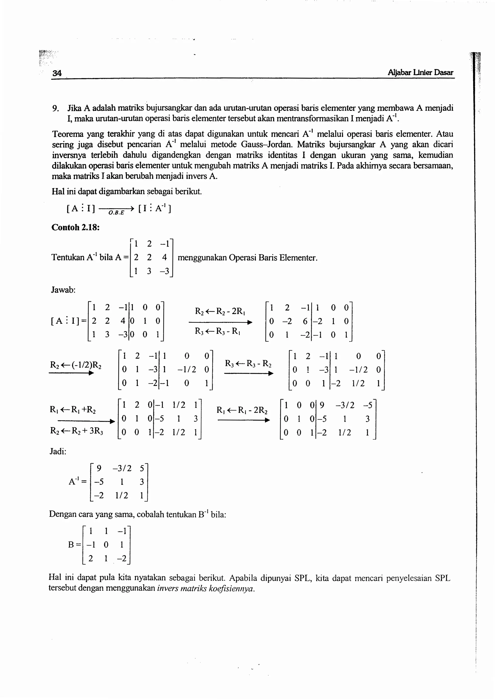 Buku aljabar linear dasar | PDF