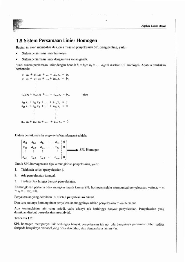 Buku aljabar linear dasar | PDF