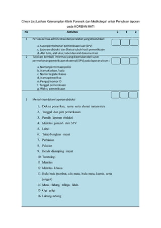 Buku clinical skill forensik | DOCX