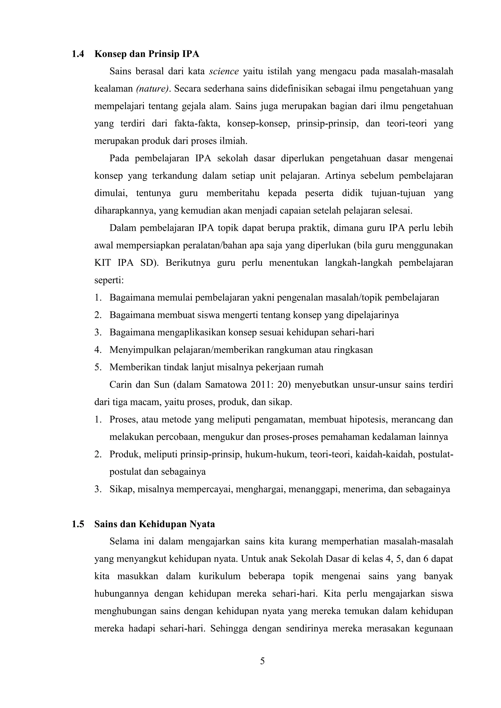 Diktat Pembelajaran IPA Fisika 2018 (sebagian) | PDF