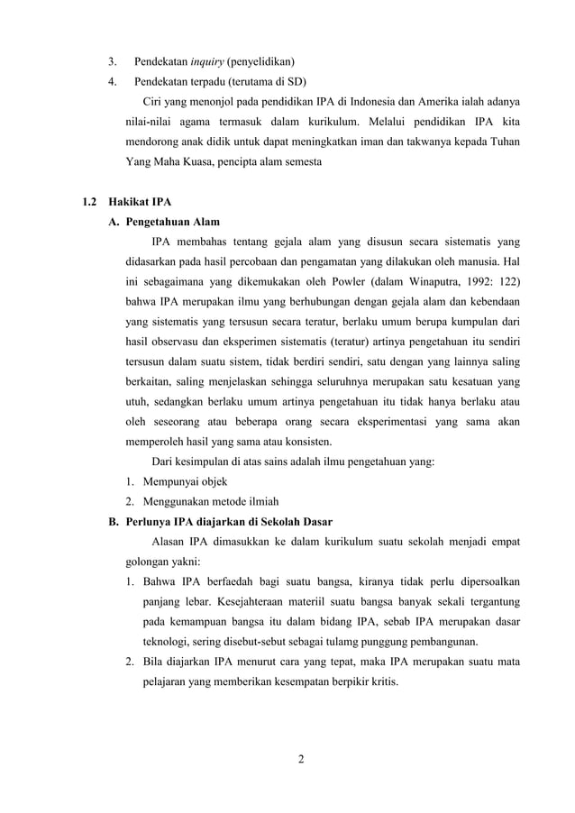Diktat Pembelajaran IPA Fisika 2018 (sebagian) | PDF