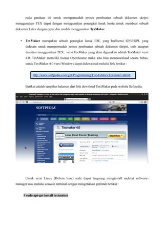 Buku elektronik latex_menggunakan_tex_maker | PDF