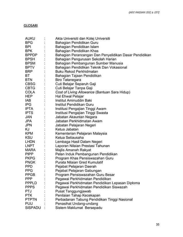 Buku Garis Panduan Cuti Belajar | PDF
