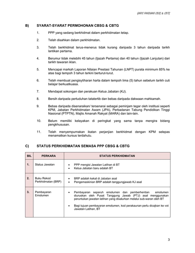 Buku Garis Panduan Cuti Belajar | PDF