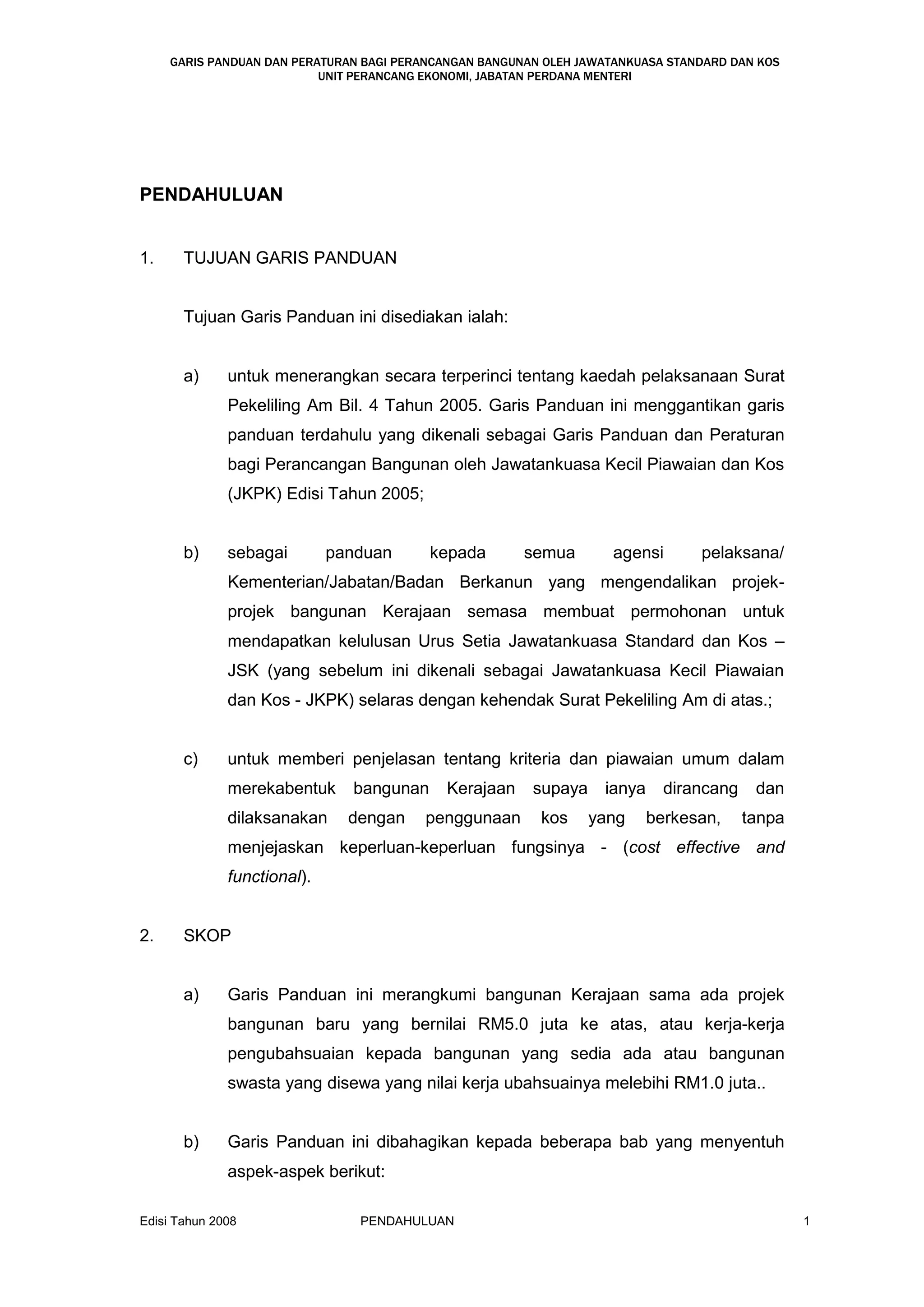 Garis Panduan Perancangan Bangunan | PDF