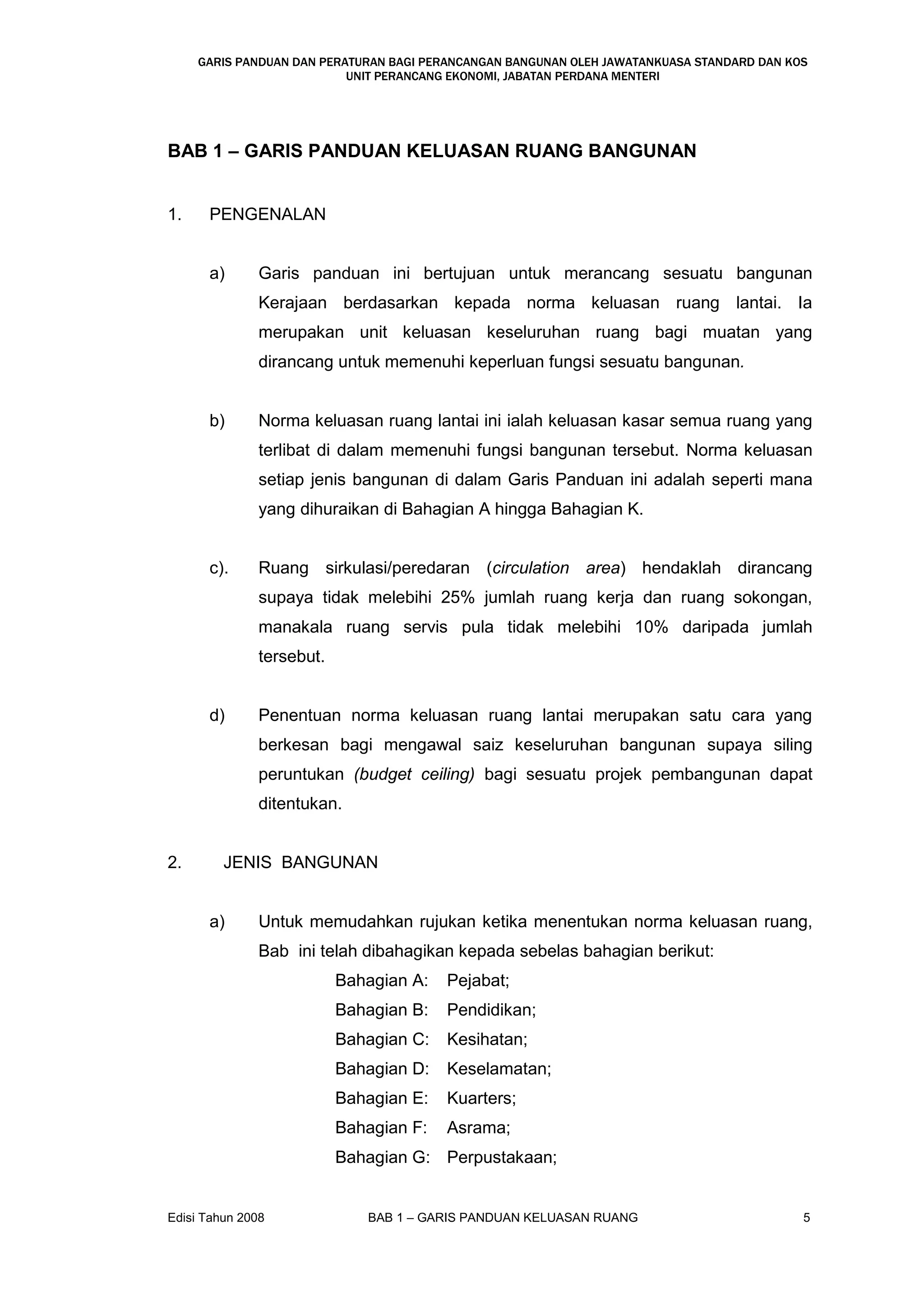 Garis Panduan Perancangan Bangunan | PDF