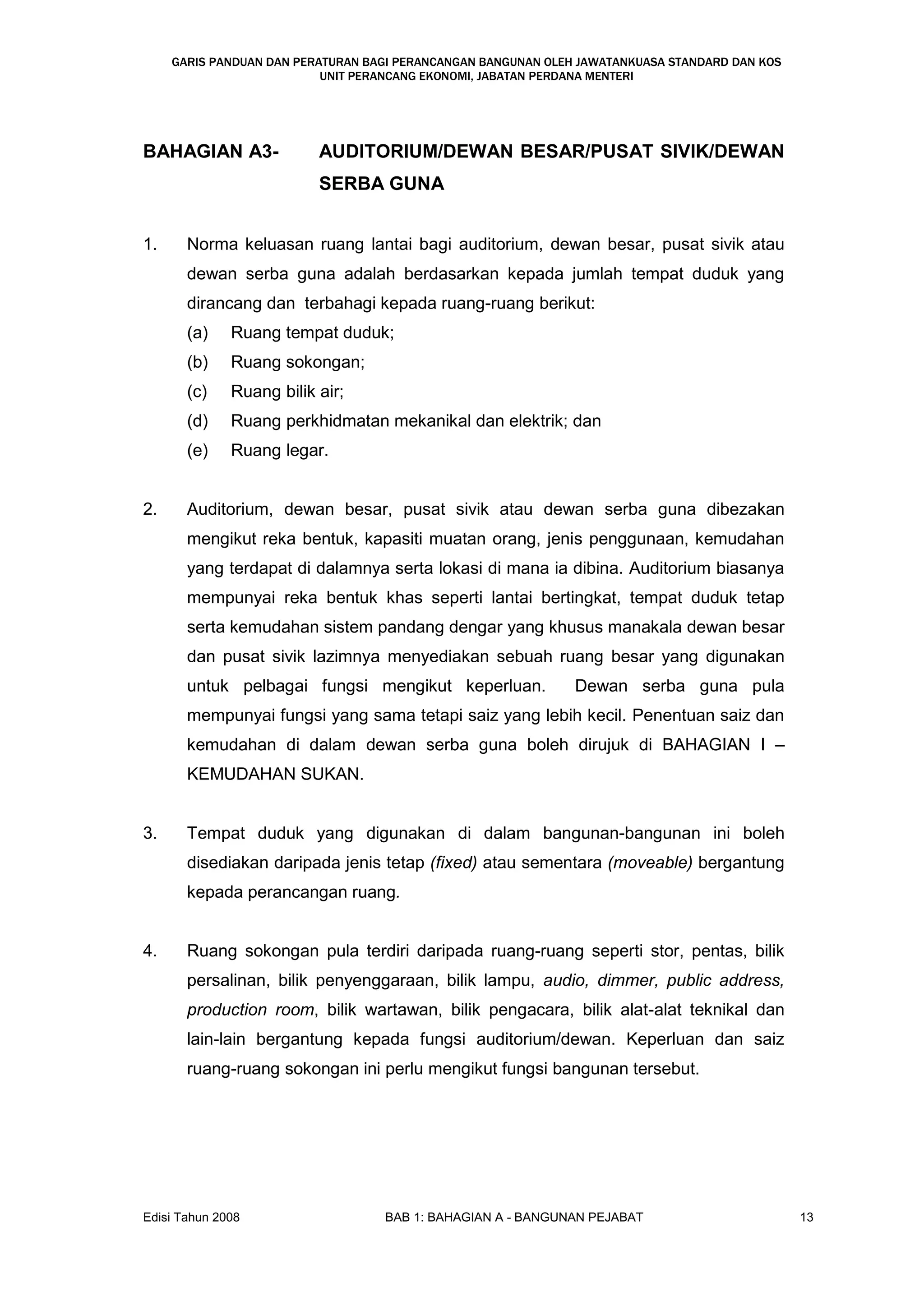 Garis Panduan Perancangan Bangunan | PDF