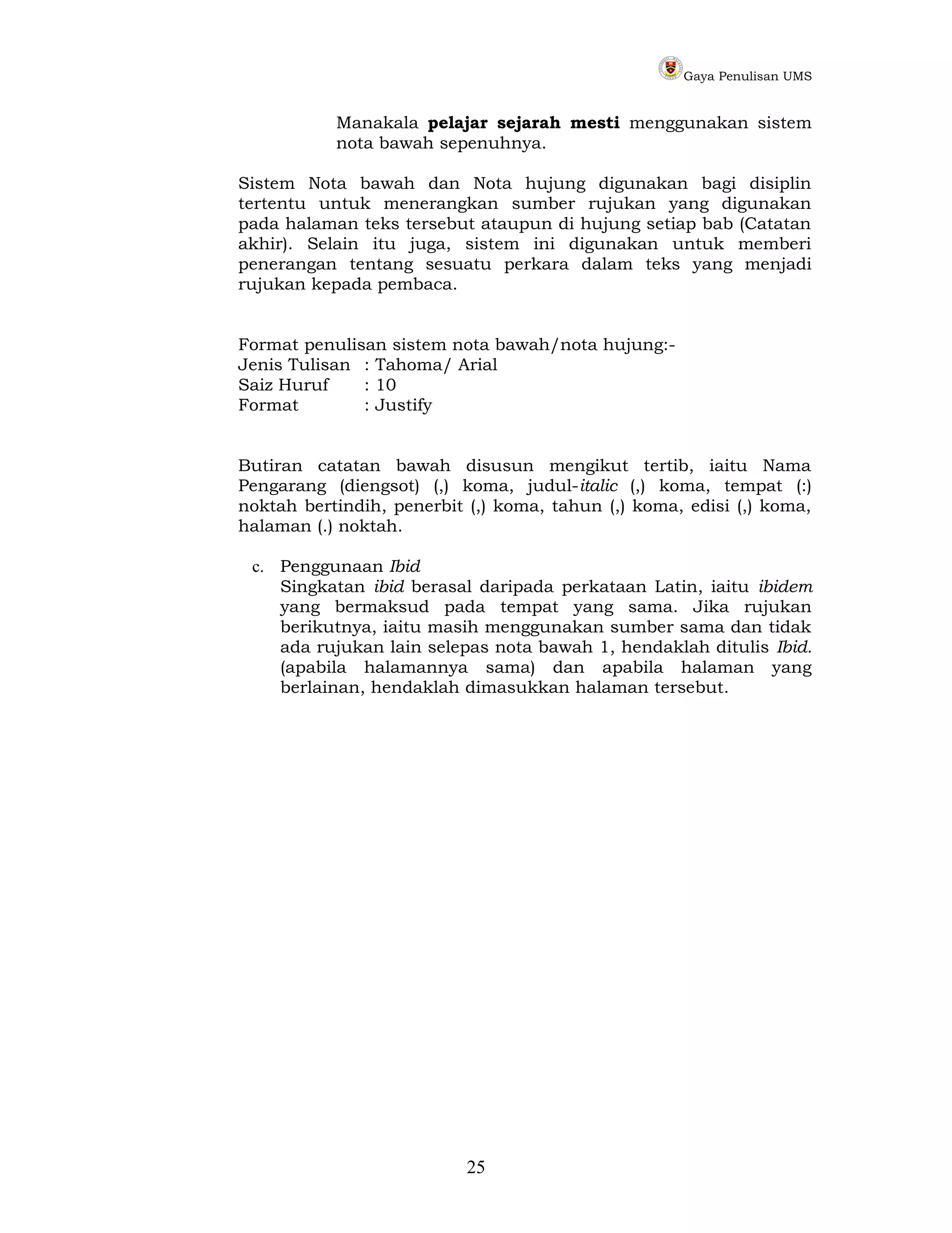 Buku gaya penulisan ums | DOC