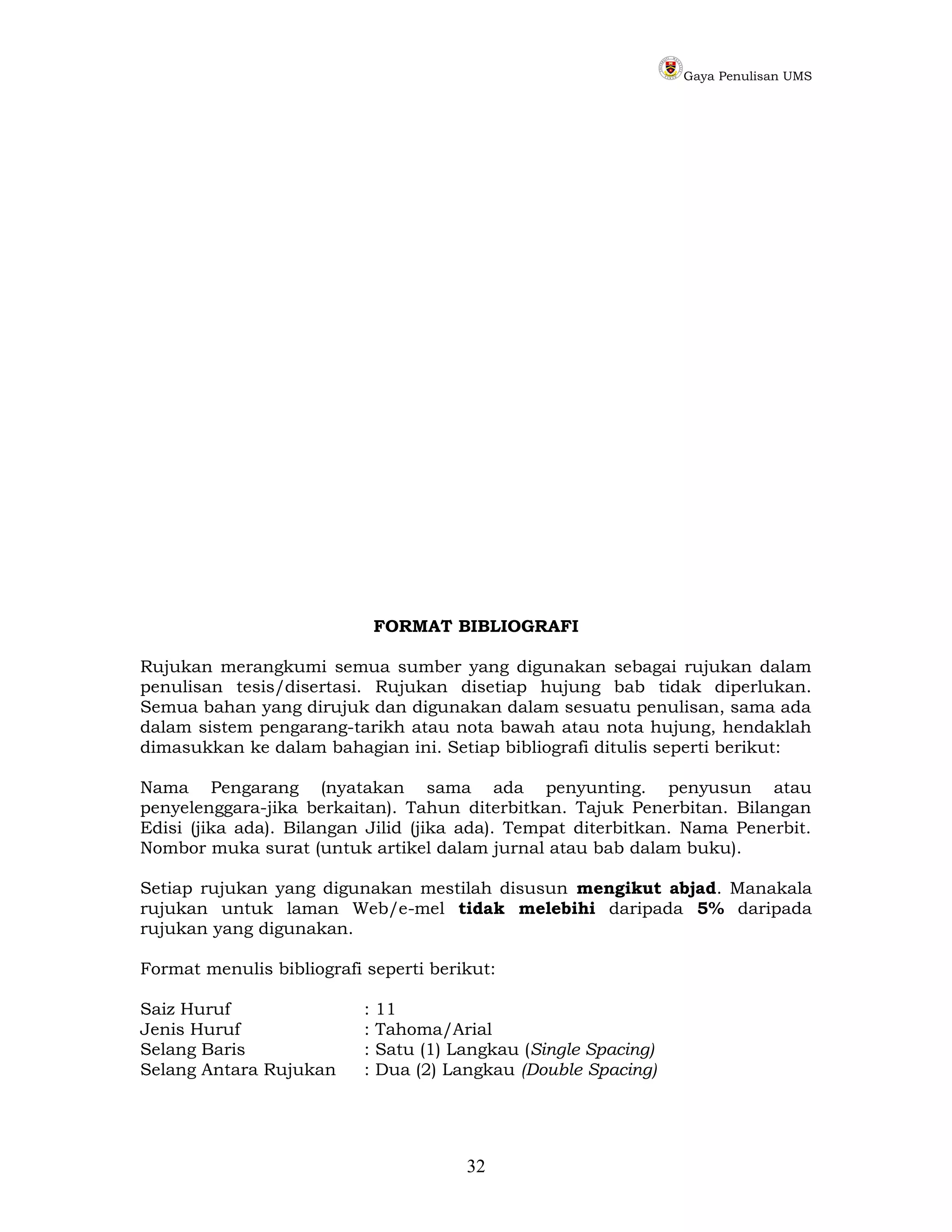 Buku gaya penulisan ums | DOC