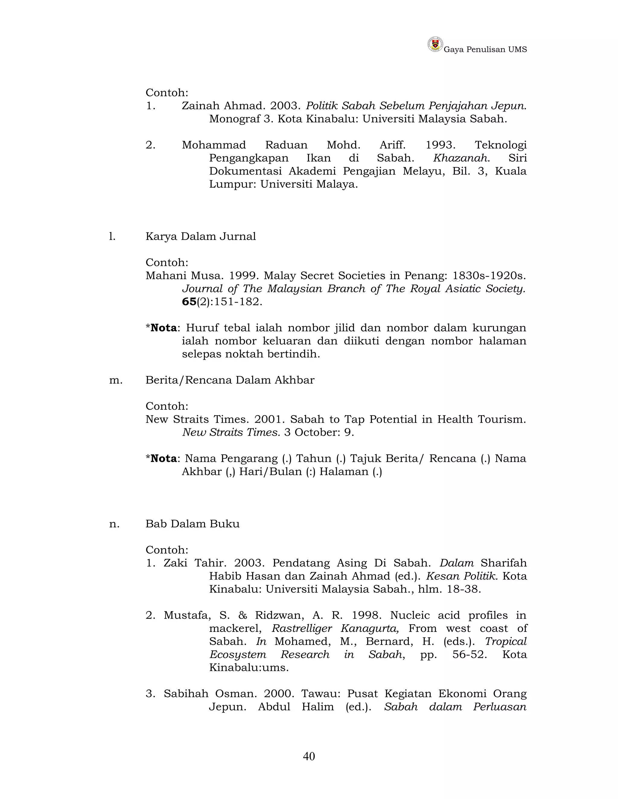 Buku gaya penulisan ums | DOC