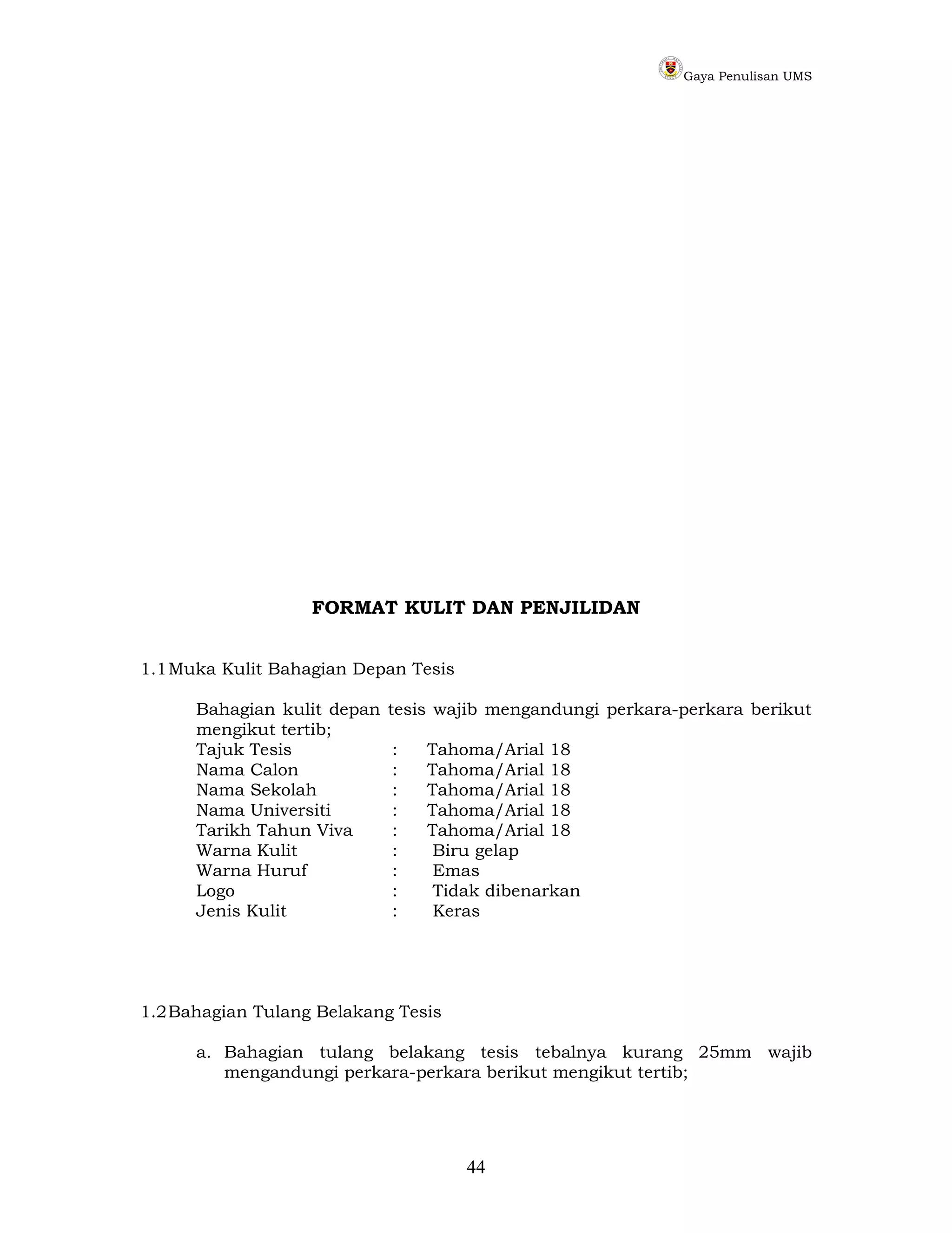 Buku gaya penulisan ums | DOC