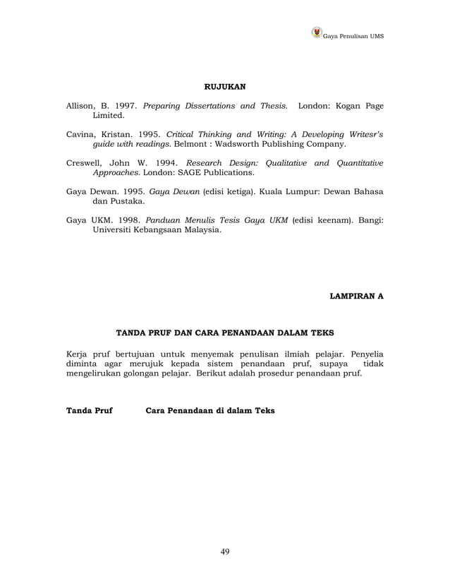 Buku gaya penulisan ums | DOC