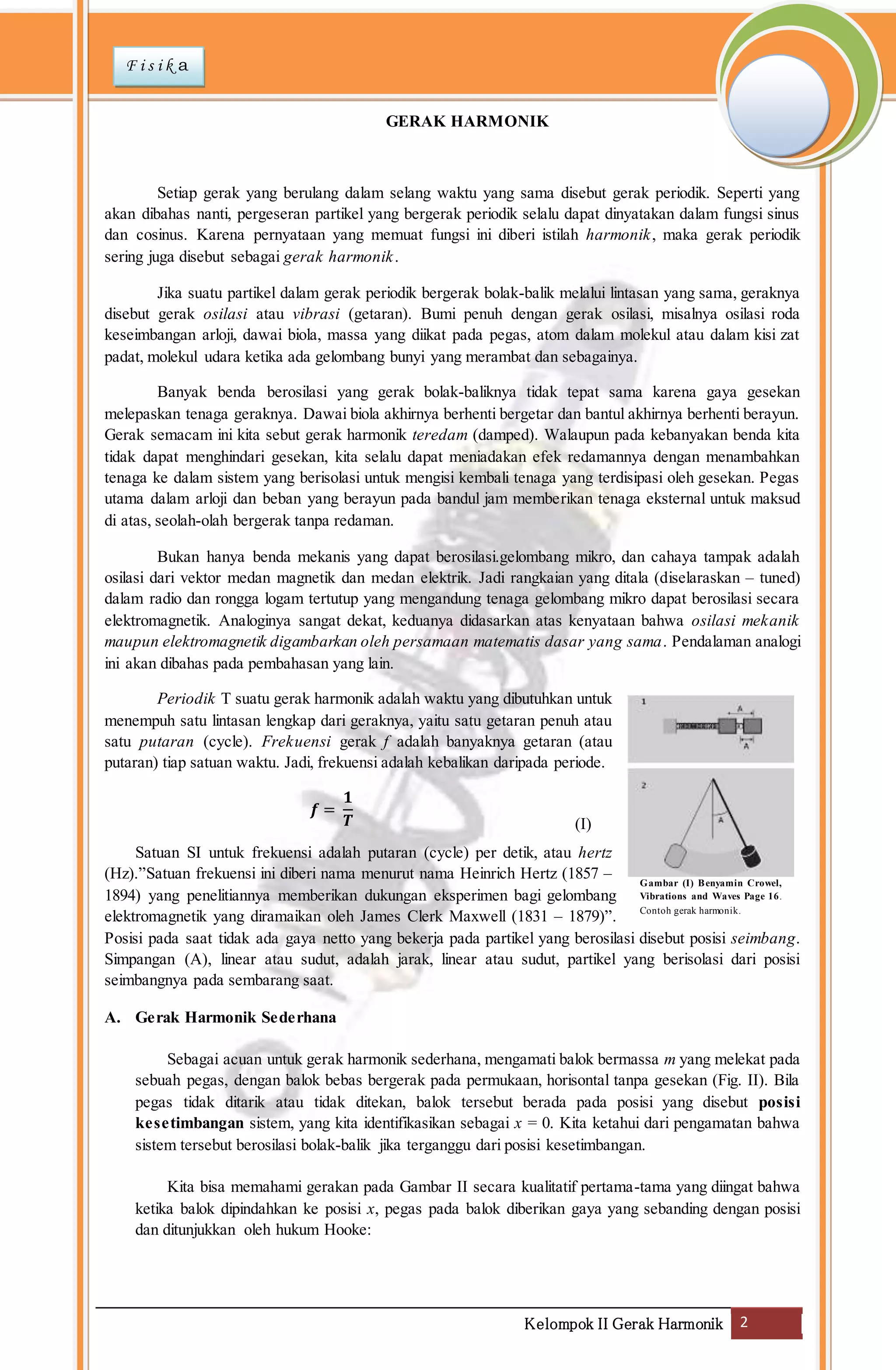 Buku gerak harmonik | DOCX