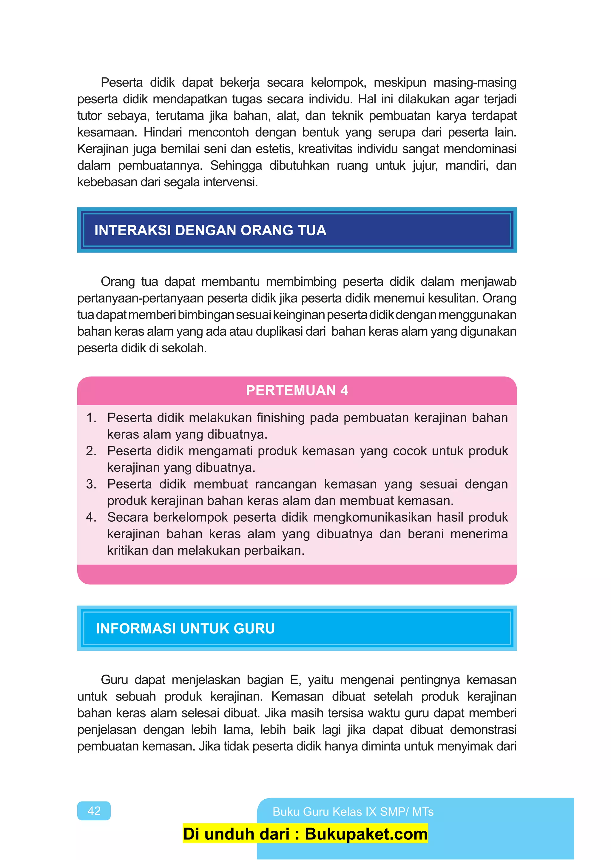 Buku guru prakarya kelas 9 k13 revisi 2018 | PDF