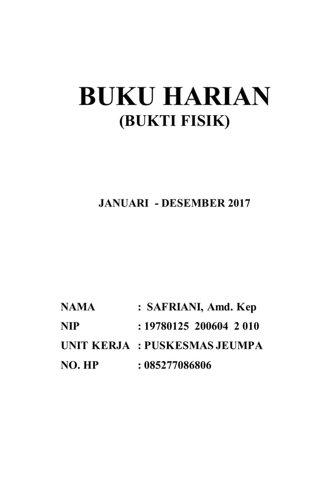 Buku harian | DOCX