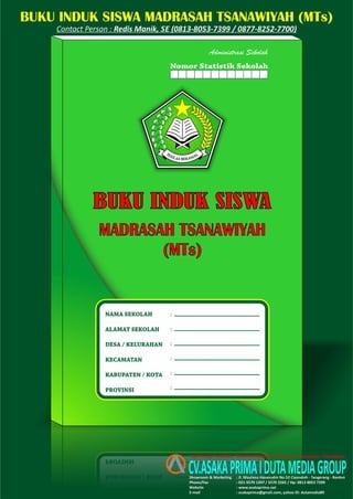 BUKU INDUK SEKOLAH 2019 - Buku induk siswa SEKOLAH terbaru kurtilas revisi 2018 paud tk sd mi ...