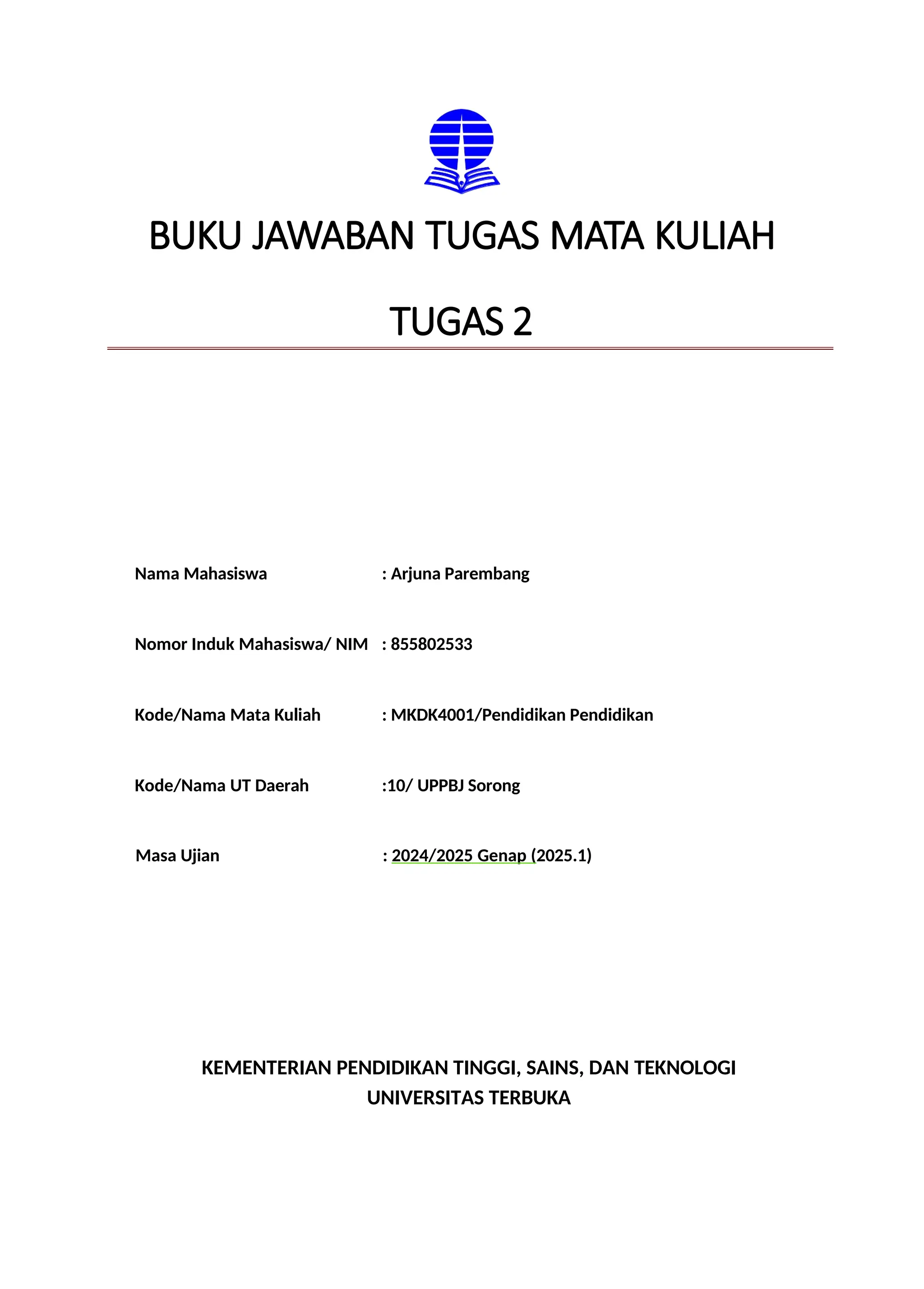 BUKU JAWABAN TUGAS MATA KULIAH TUGAS 2.docx