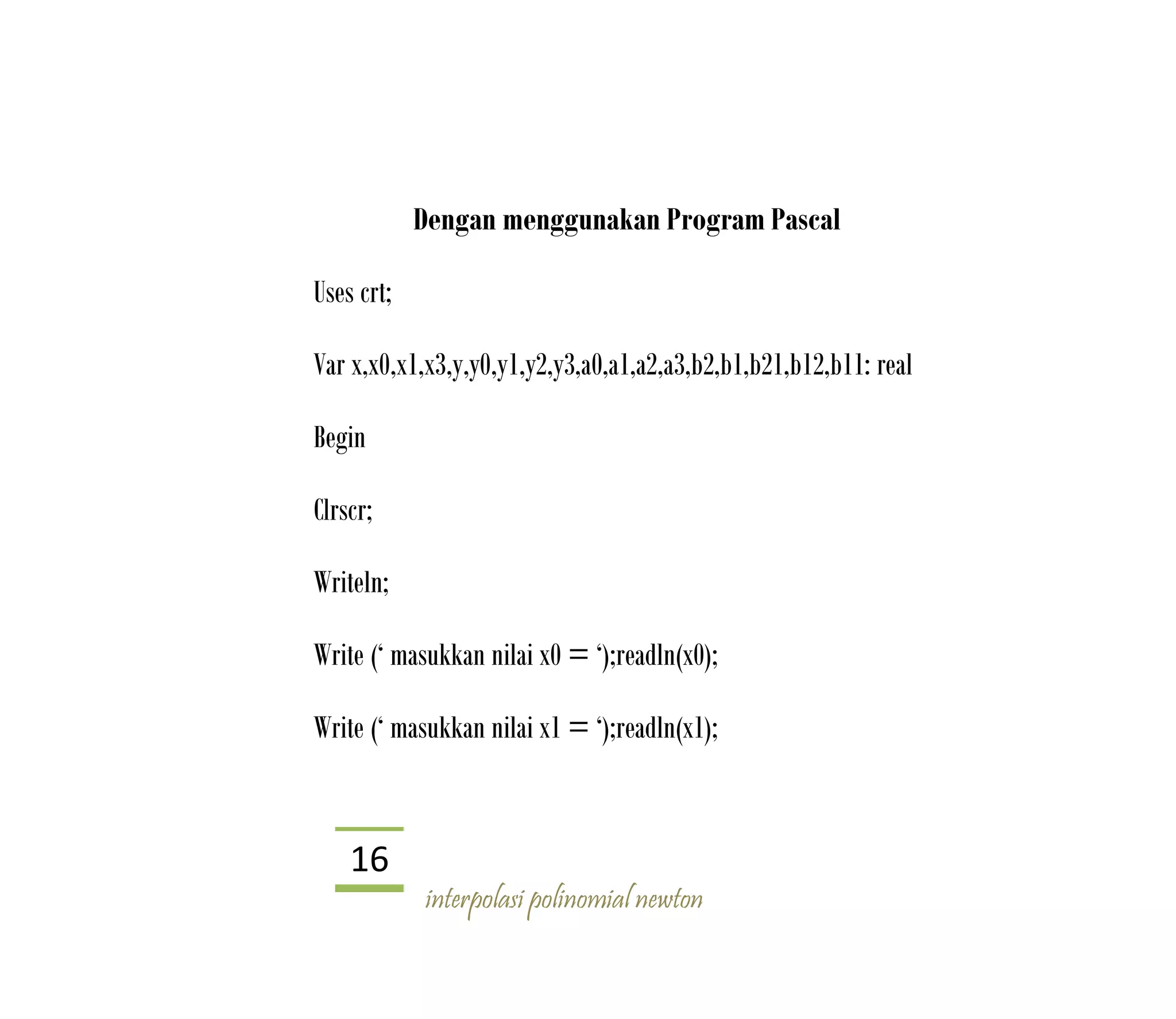 Interpolasi Newton | PDF