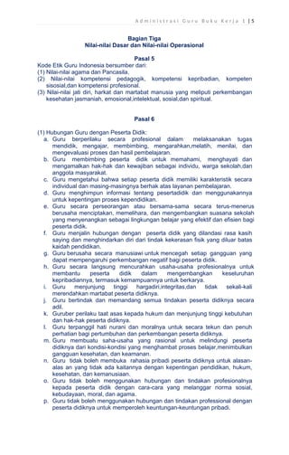format Buku Kerja Guru pns Mts 1. doc word | DOC