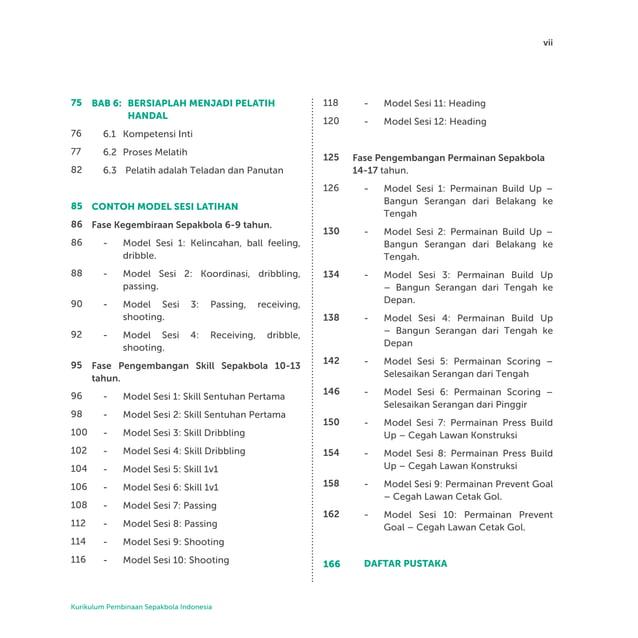 Buku kurikulum pembinaan sepakbola indonesia pssi | PDF