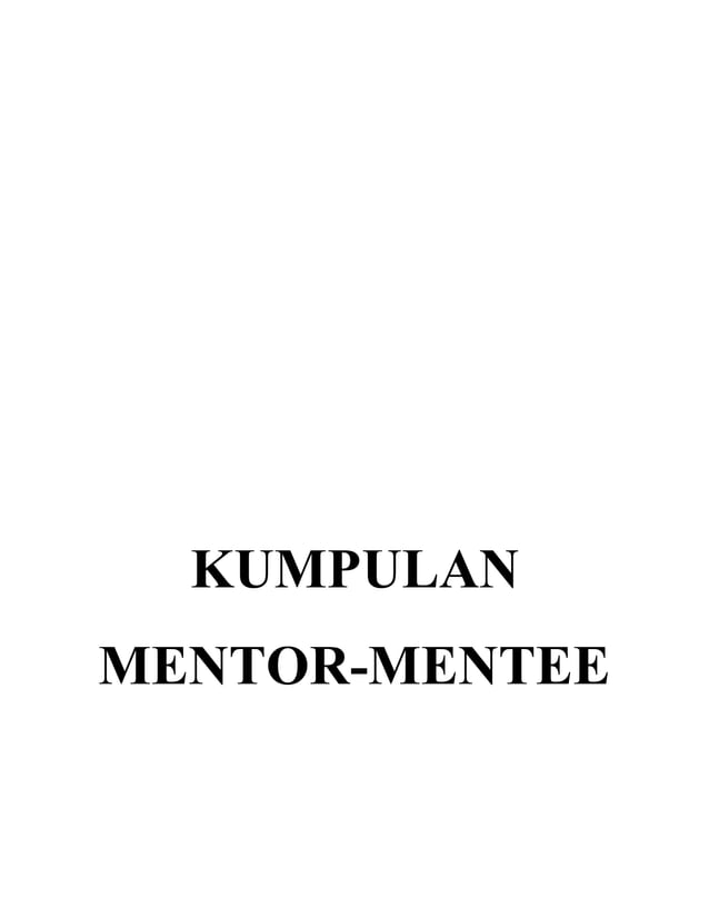 Buku laporan mentor mentee | DOC